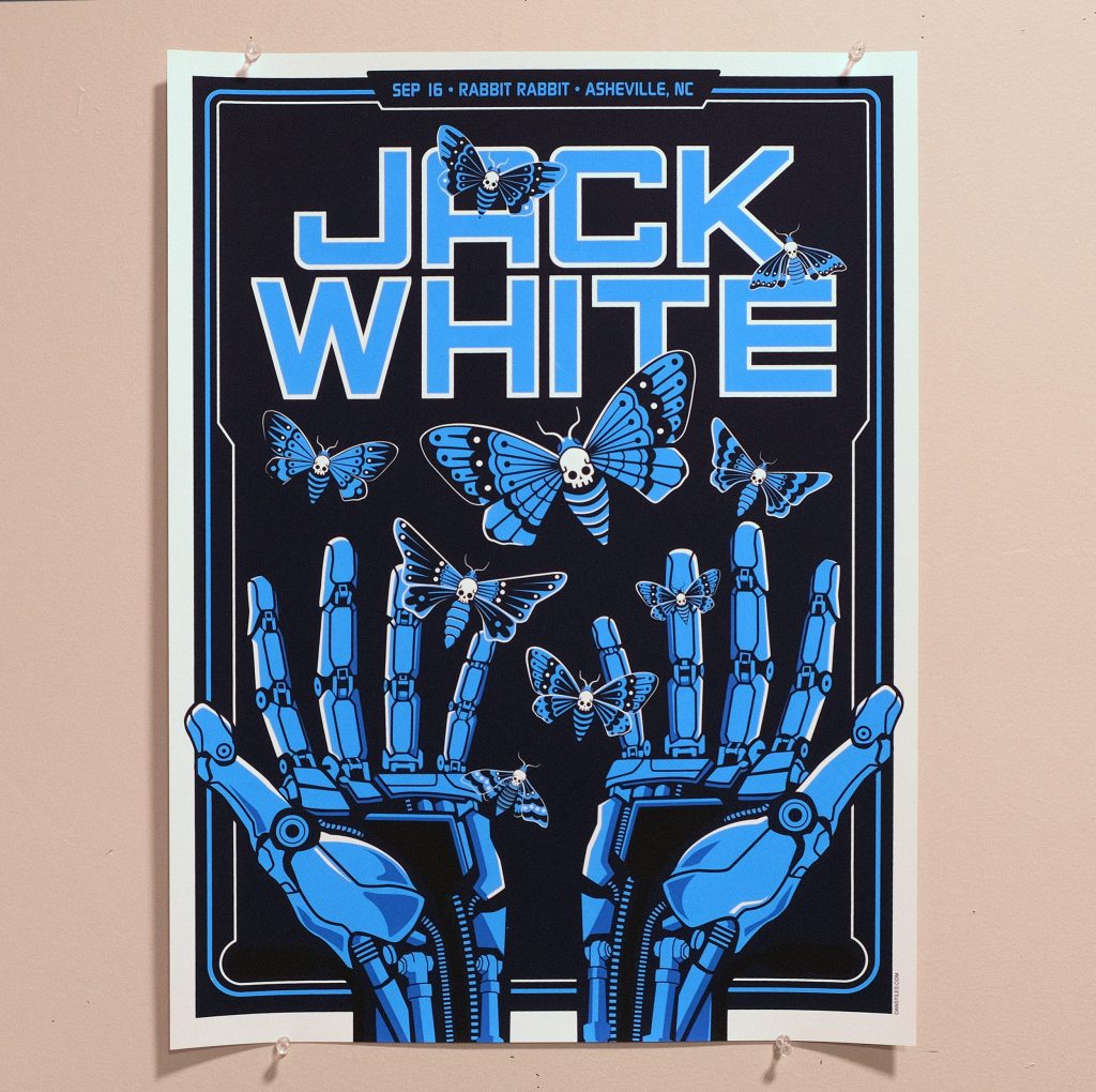 Jack White Asheville Gig Poster - Wachiay Studio